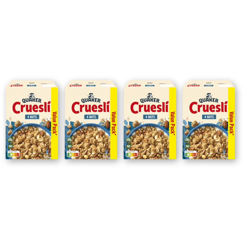 Quaker Cruesli 4 nuts 4-pack bestellen | Albert Heijn