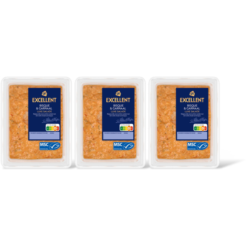 AH Excellent Bisque & garnaal luxe salade 3-pack bestellen | Albert Heijn