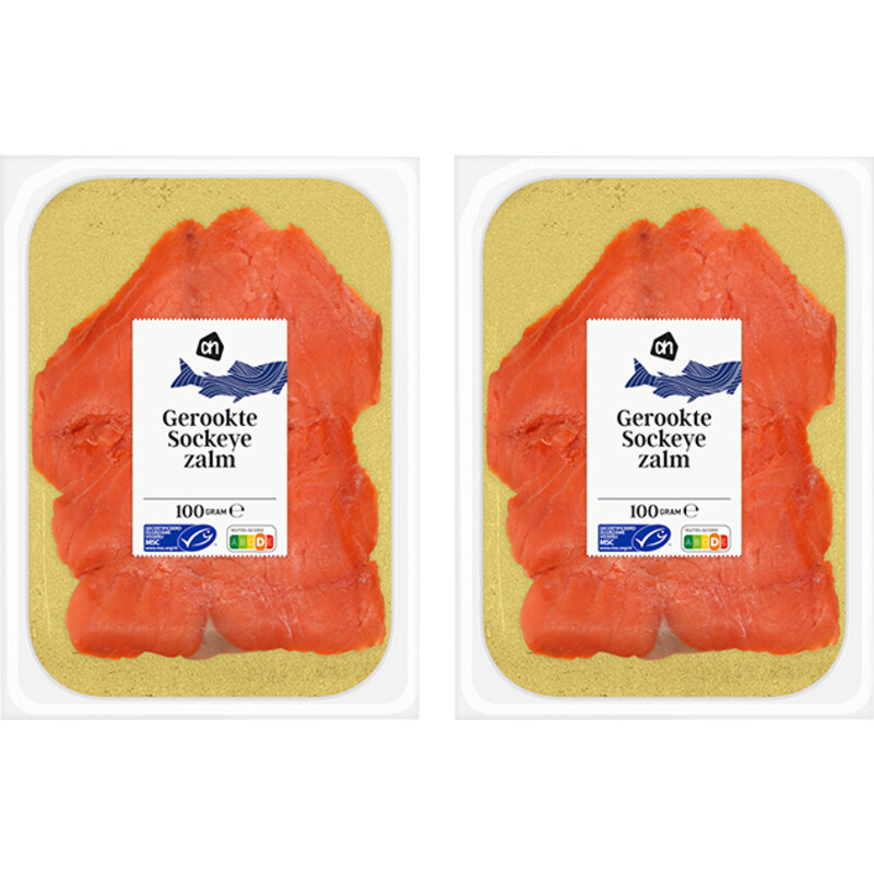 AH Gerookte sockeye zalm 2-pack bestellen | Albert Heijn