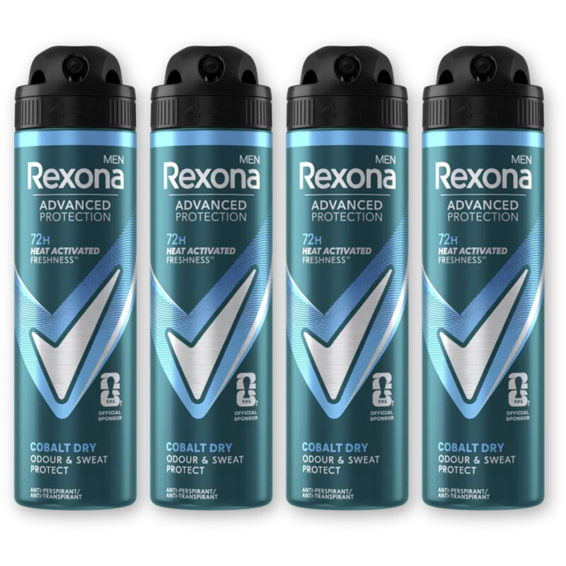 Rexona Men cobalt dry anti-transpirant 4-pack bestellen | Albert Heijn