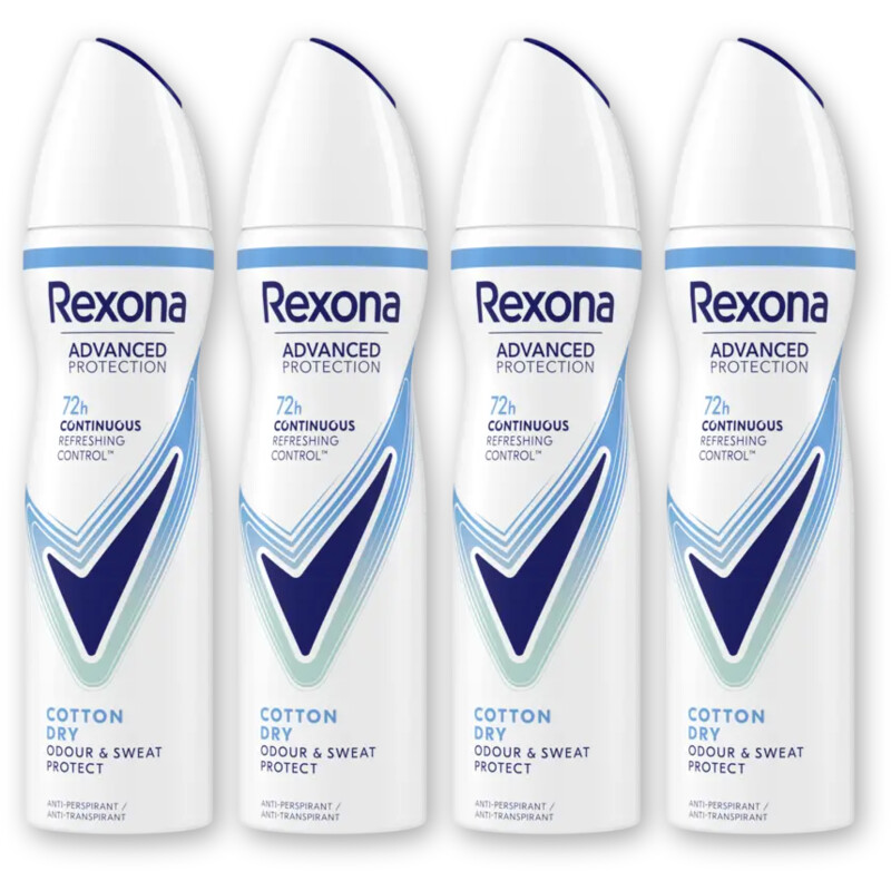 Rexona Ultra dry cotton anti-transpirant 4-pack bestellen | Albert Heijn