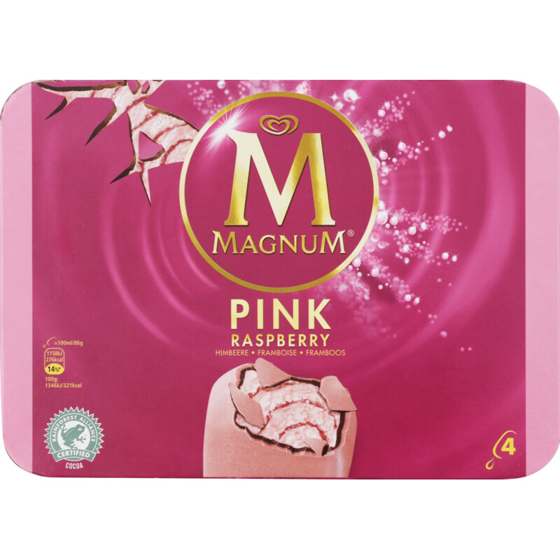 Magnum Pink Framboos 4x100ML 6x bestellen | Albert Heijn