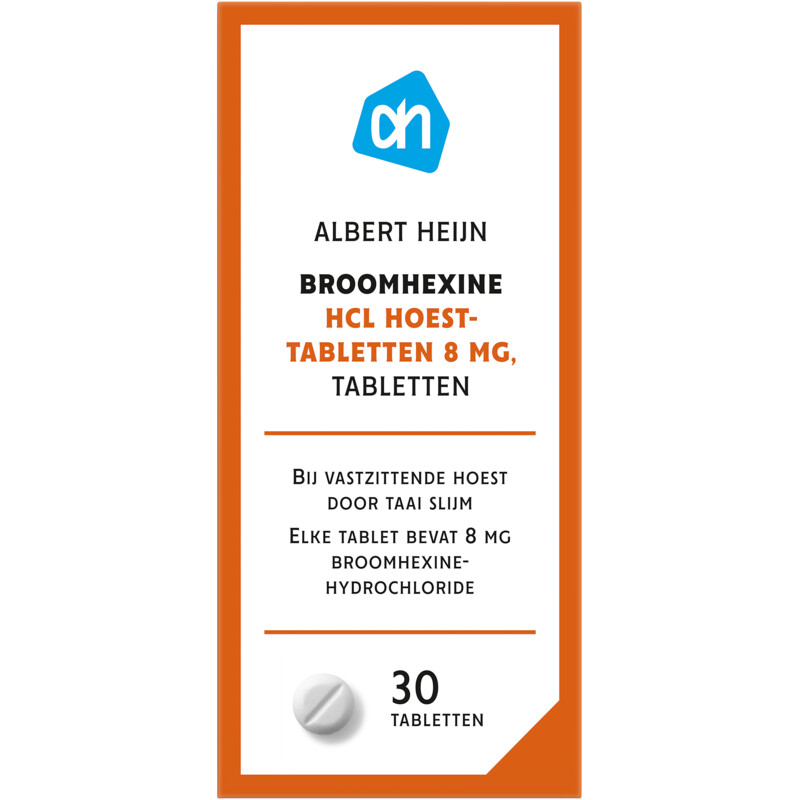 AH Broomhexine 8mg hoesttabletten bestellen | Albert Heijn