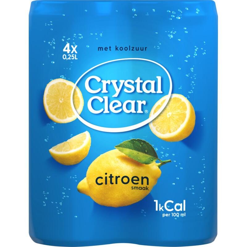 Crystal Clear Lemon blik 4-pack bestellen | Albert Heijn