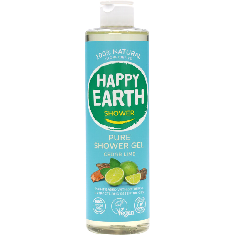 Happy Earth Pure shower gel cedar lime bestellen | Albert Heijn