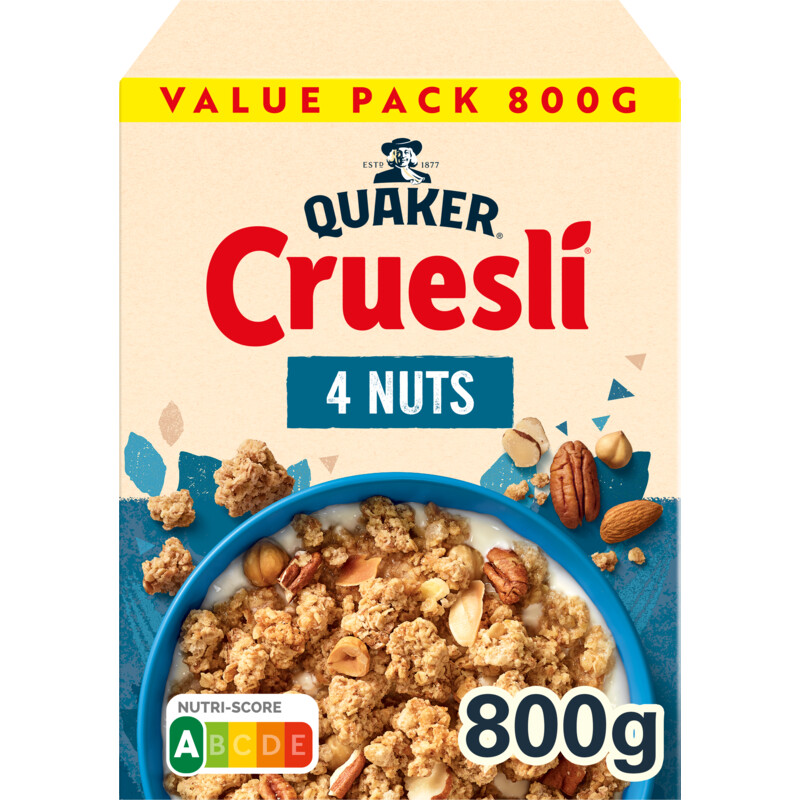 Quaker Cruesli 4 nuts value pack reserveren | Albert Heijn