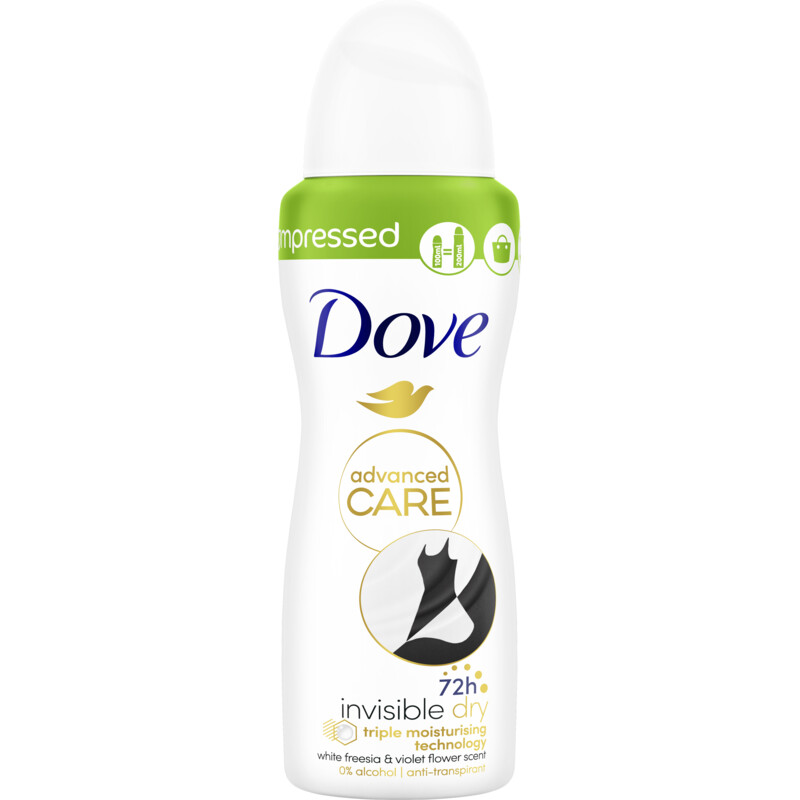 Dove Invisible dry compressed deodorant spray bestellen | Albert Heijn