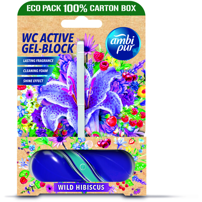 Ambi Pur Wc active tri-gel wild hibiscus bestellen | Albert Heijn
