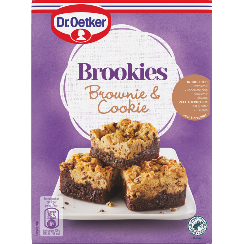 Dr. Oetker Brookies brownie & cookie bestellen | Albert Heijn