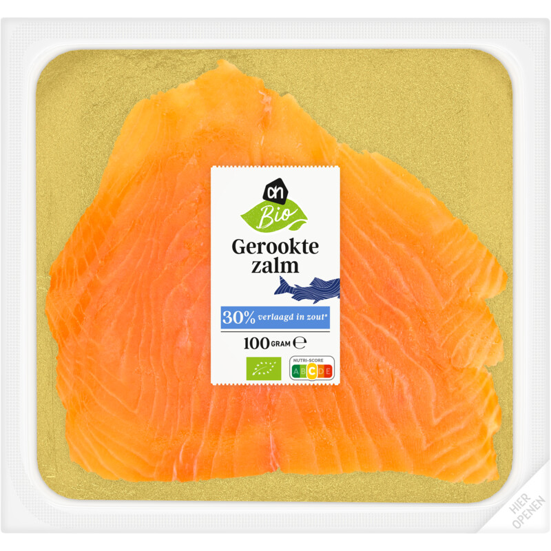 AH Biologisch Gerookte zalm 30% verlaagd in zout bestellen | Albert Heijn