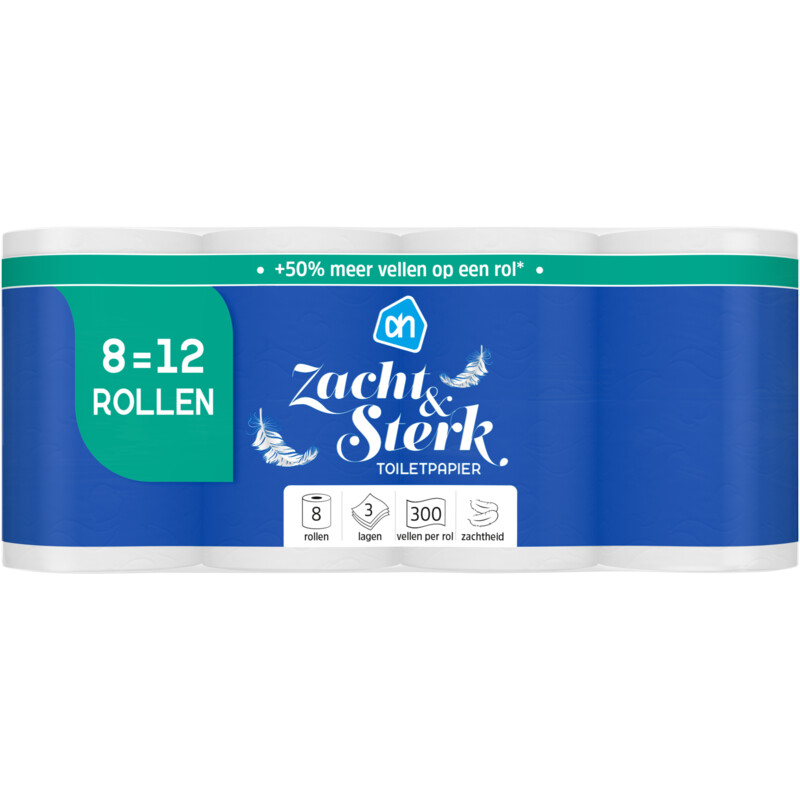 AH Toiletpapier 3-laags 8=12 rollen bestellen | Albert Heijn