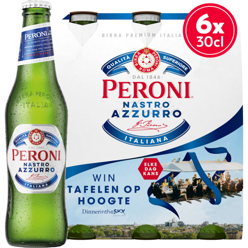 Peroni Nastro azzurro Italiaans bier 6-pack reserveren | Albert Heijn