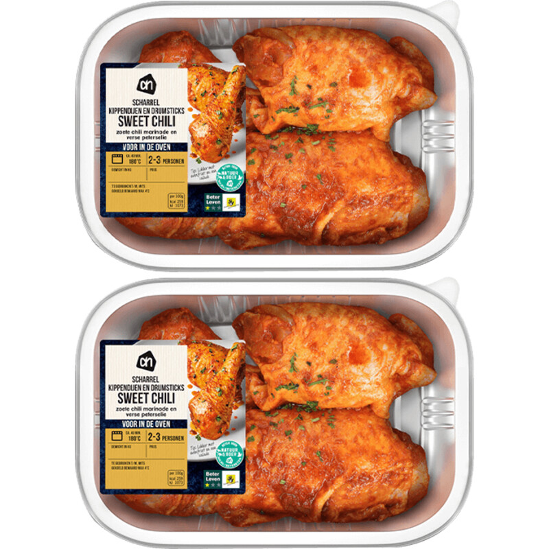 AH Oven scharrel kip sweet chili 2-pack bestellen | Albert Heijn