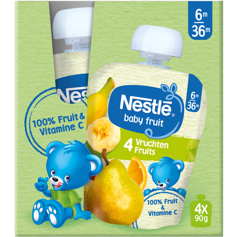 Nestlé Fruit 4 vruchten 6m bel reserveren | Albert Heijn