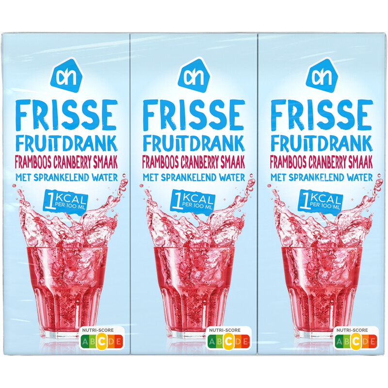 AH Frisse fruitdrank framboos 1kcal bestellen | Albert Heijn