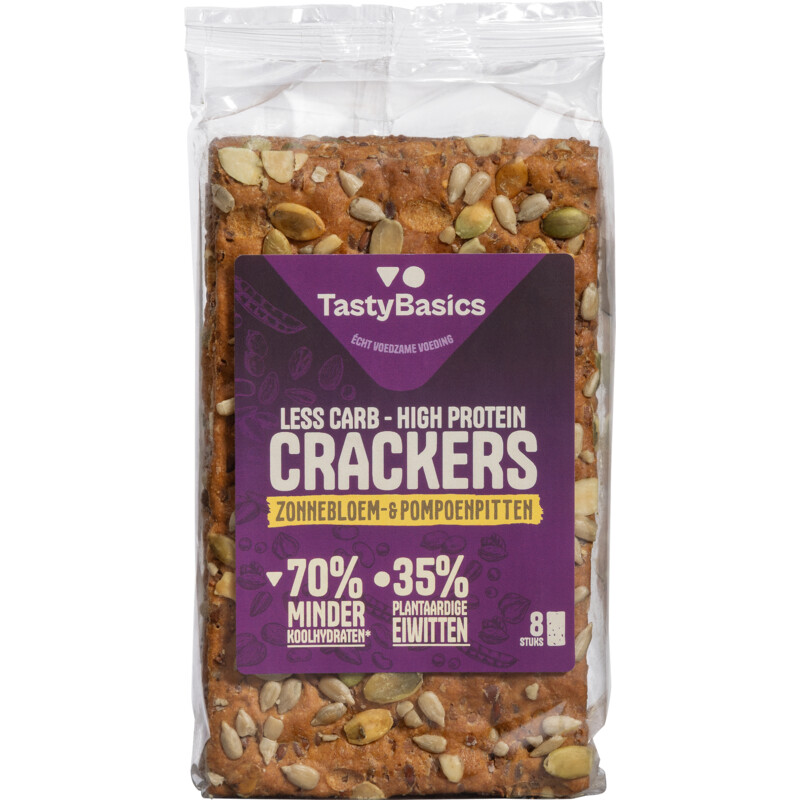 TastyBasics Crackers Zonnebloem- en Pompoenpitten reserveren | Albert Heijn TastyBasics Crackers Zonnebloem- en Pompoenpitten reserveren | Albert Heijn