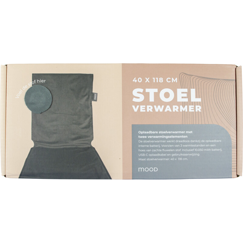 Mood by Dresz Stoelverwarmer velvet antraciet bestellen | Albert Heijn