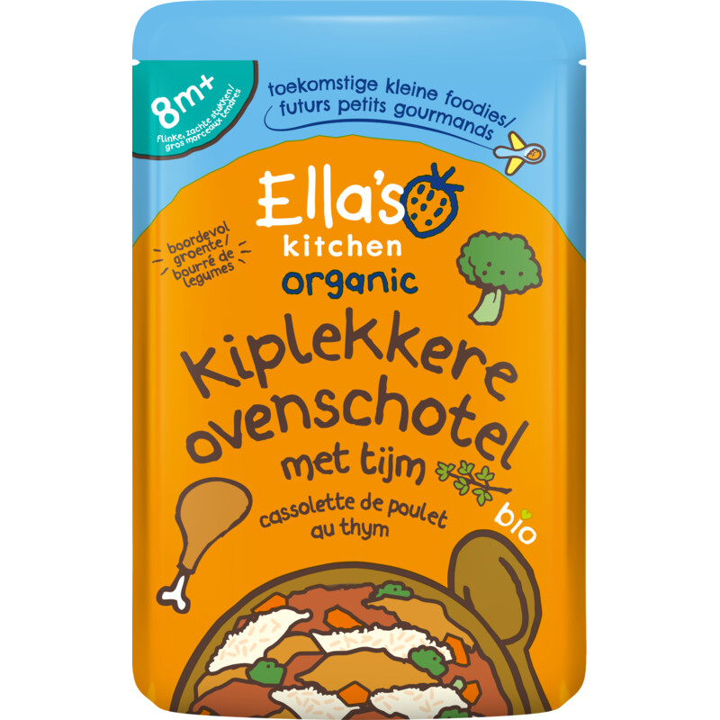 Ella's kitchen Kiplekkere ovenschotel met tijm 8m+ bestellen | Albert Heijn