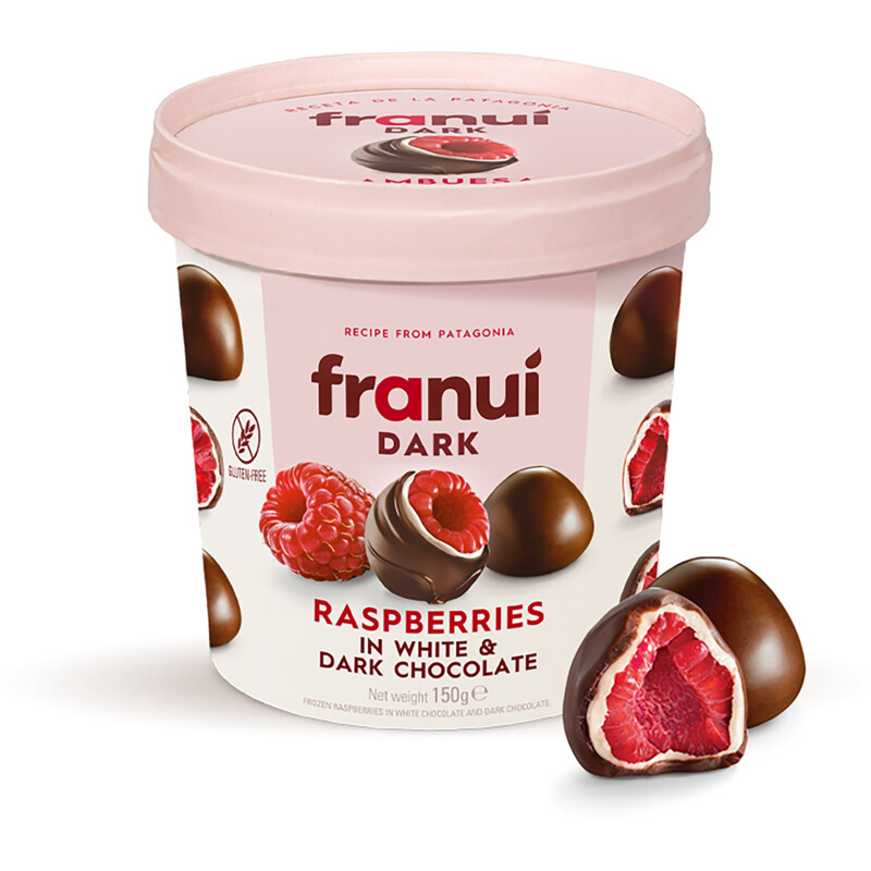Franui Raspberries in white & dark chocolate reserveren | Albert Heijn