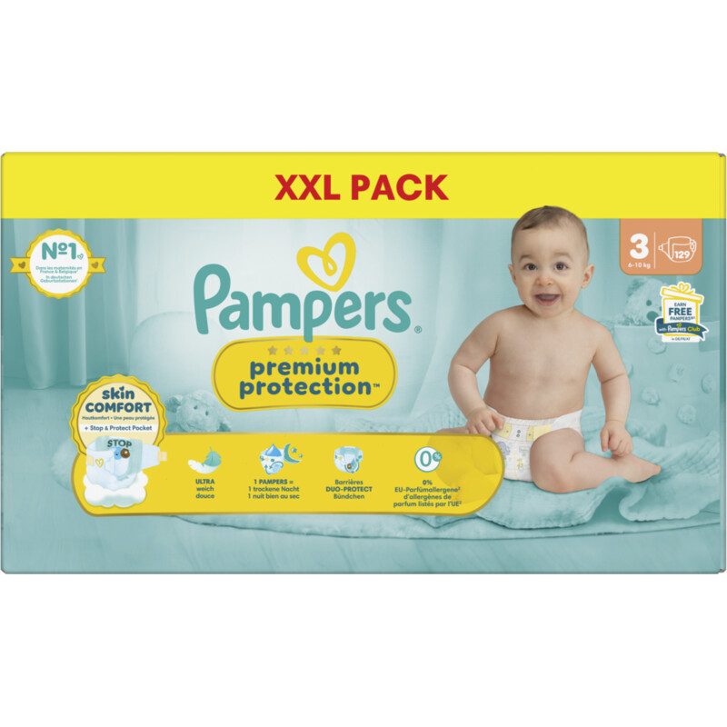Pampers Premium protection luiers 3 XXL pack reserveren | Albert Heijn