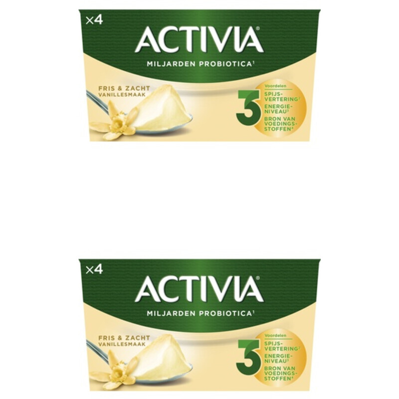 Activia Yoghurt vanille 2-pack bestellen | Albert Heijn