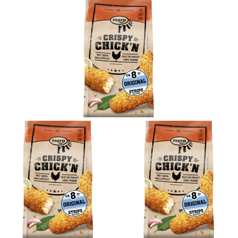 Mora Crispy Chick'n strips 3-pack bestellen | Albert Heijn