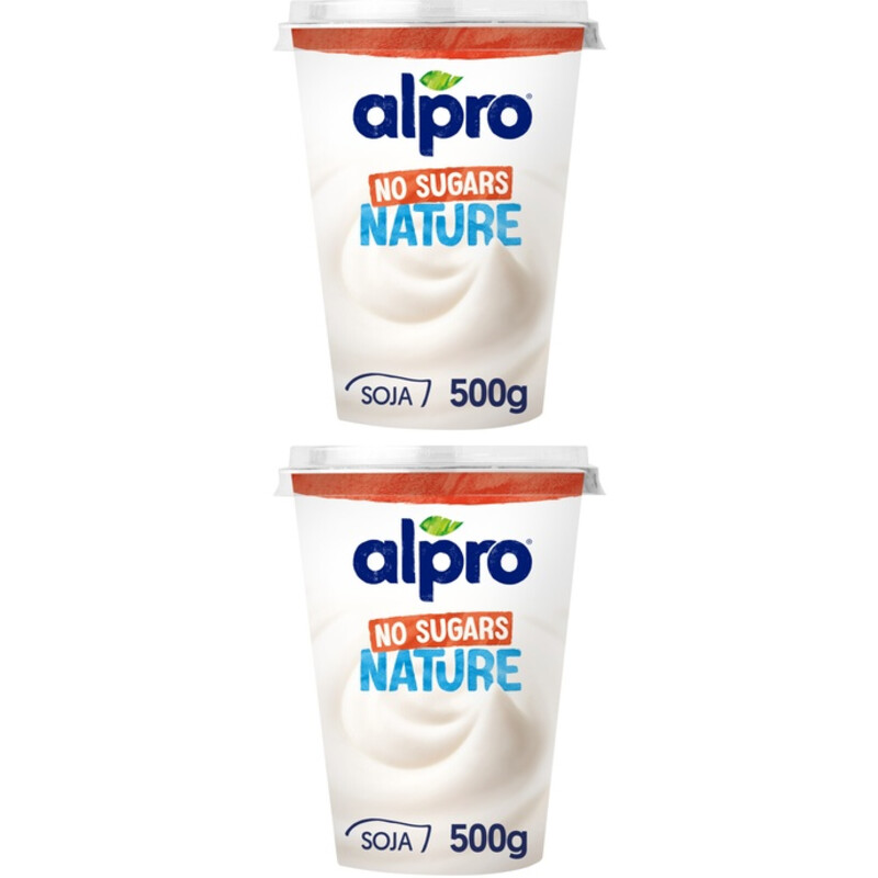 Alpro Plantaardige yoghurt no sugars 2-pack bestellen | Albert Heijn