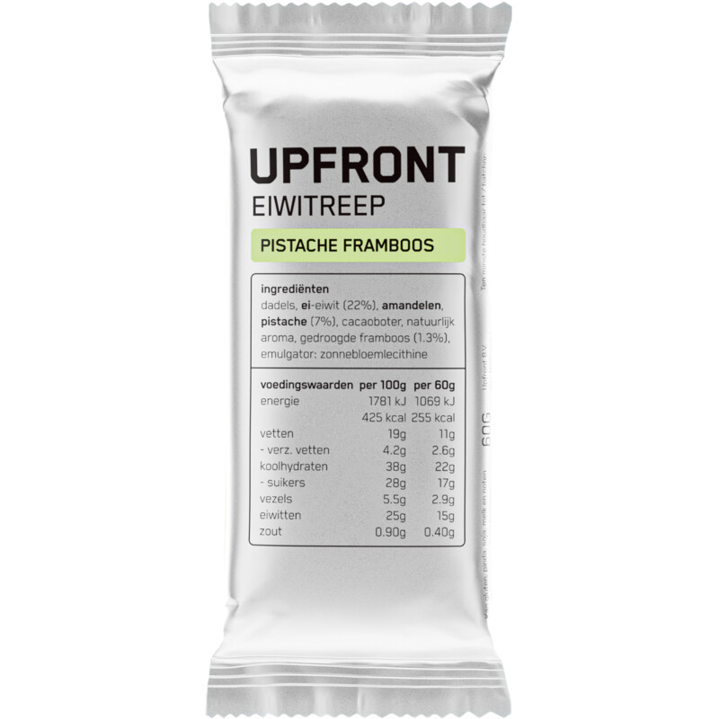 Upfront Eiwitreep pistache framboos reserveren | Albert Heijn