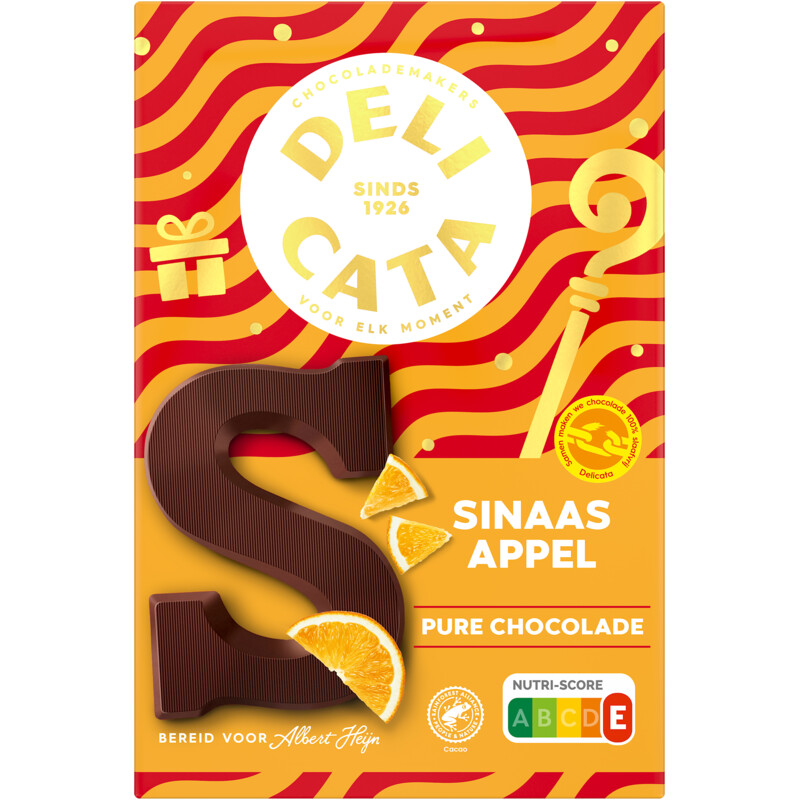 Delicata Chocoladeletter puur sinaasappel bestellen | Albert Heijn