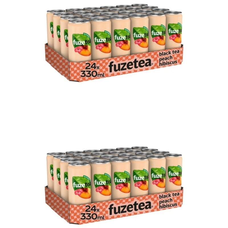 Fuze Tea Black tea peach hibiscus 48-pack bestellen | Albert Heijn