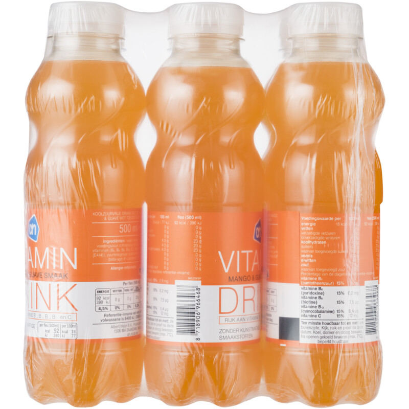 AH vitaminwater mango guave 6p bestellen | Albert Heijn
