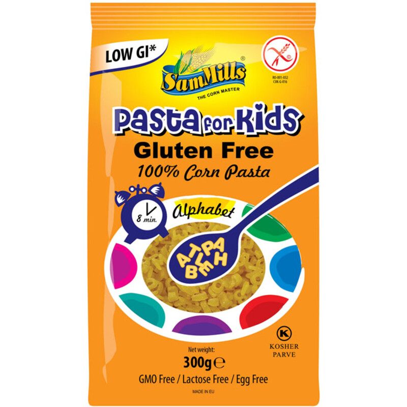 Sam Mills Pasta for kids - corn alphabet gv bestellen | Albert Heijn