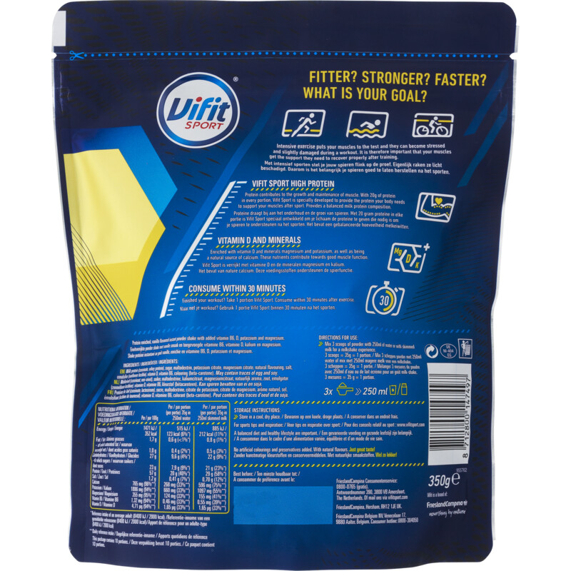 Vifit Sport Powder vanilla bestellen | Albert Heijn