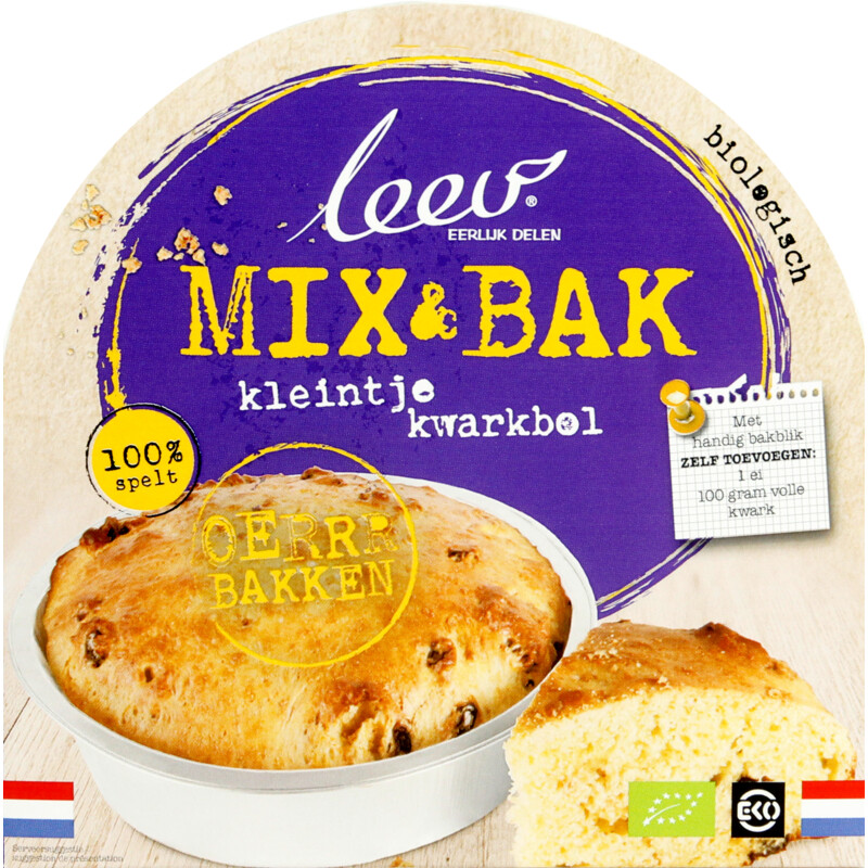 Leev OERRR MIX & BAK kleintje bio KWARKBOL bestellen | Albert Heijn