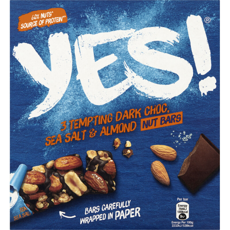 YES! YES Sea Salt + Almond nut bars reserveren | Albert Heijn