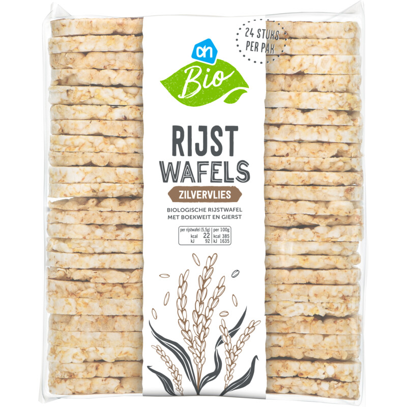AH Biologisch Rijstwafels zilvervlies bestellen | ah.nl