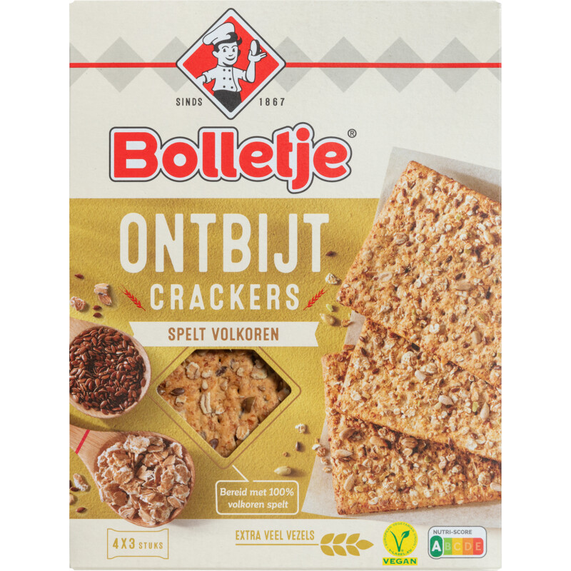 Bolletje Ontbijtcrackers spelt volkoren bestellen | Albert Heijn