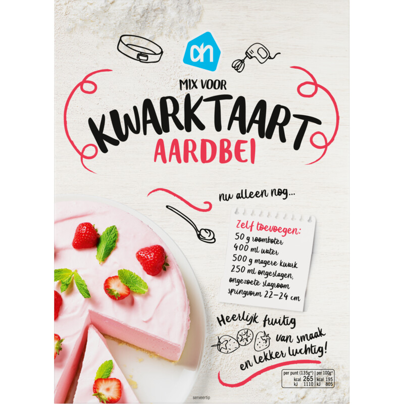 AH Mix voor kwarktaart aardbeien reserveren | Albert Heijn
