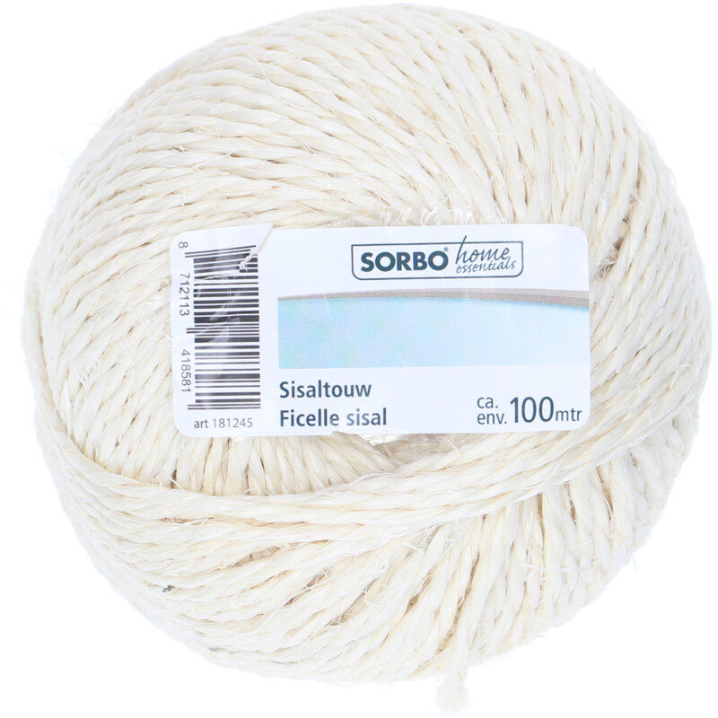Sorbo Grof touw sisal 100mtr bestellen | Albert Heijn