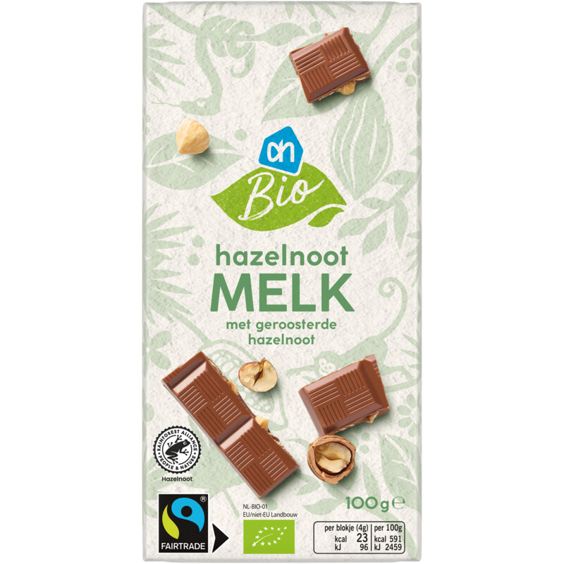 AH Biologisch Reep hazelnoot melk bestellen | Albert Heijn