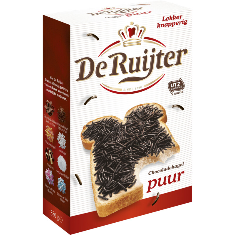 De Ruijter Chocoladehagel puur de ruijter 380 gram bestellen | Albert Heijn