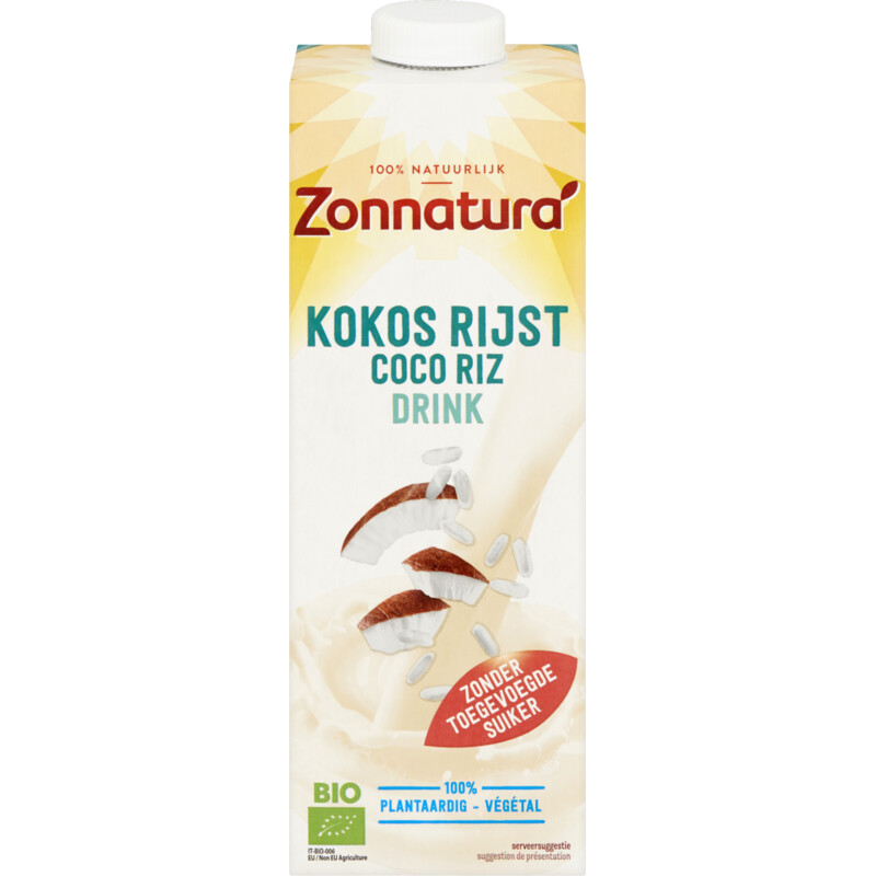 Zonnatura Kokos & rijst drink bio bestellen | Albert Heijn