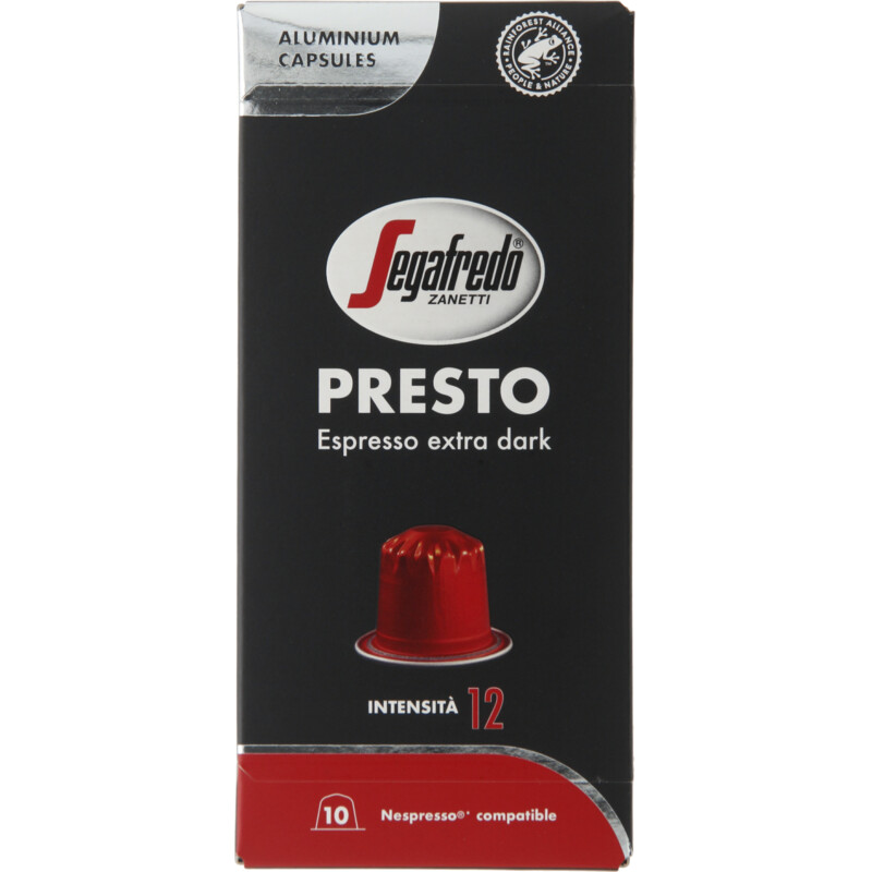 Segafredo Presto espresso extra dark capsules bestellen | Albert Heijn