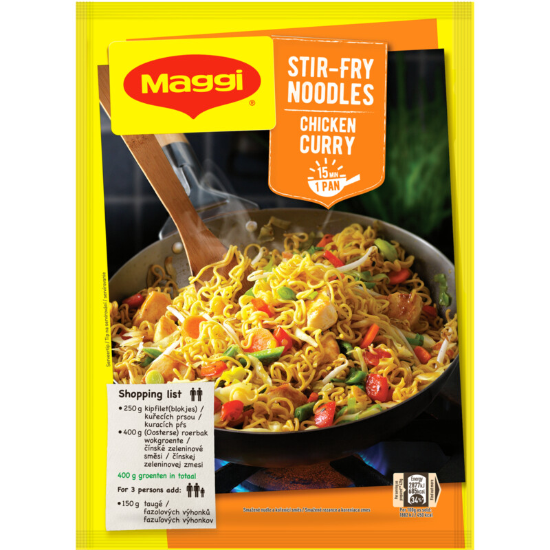 Maggi Stir-fry noodles chicken curry reserveren | Albert Heijn