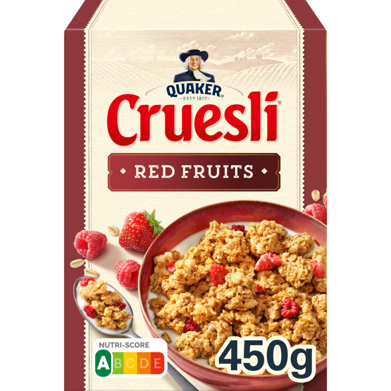Quaker Cruesli rood fruit reserveren | Albert Heijn