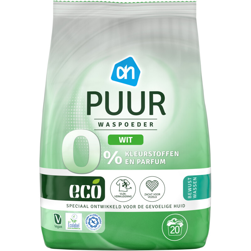 AH Eco Wasmiddel puur wit poeder bestellen | Albert Heijn