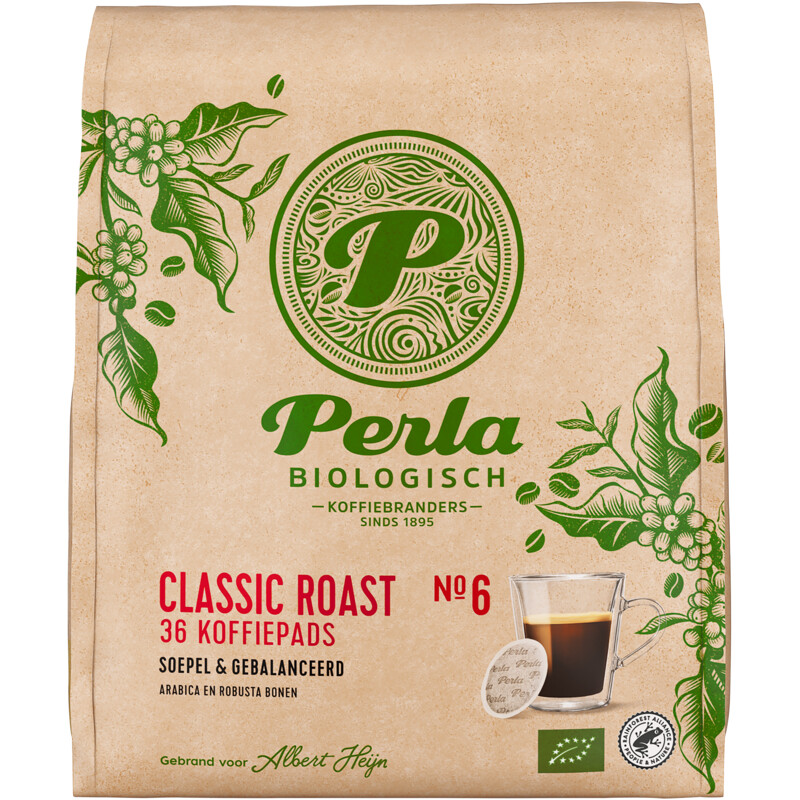 Perla Biologisch Classic roast koffiepads bestellen | Albert Heijn