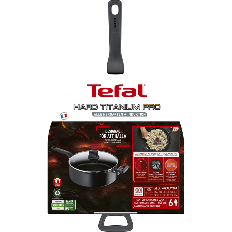 Tefal Hard titanium pro hapjespan 28cm bestellen | Albert Heijn