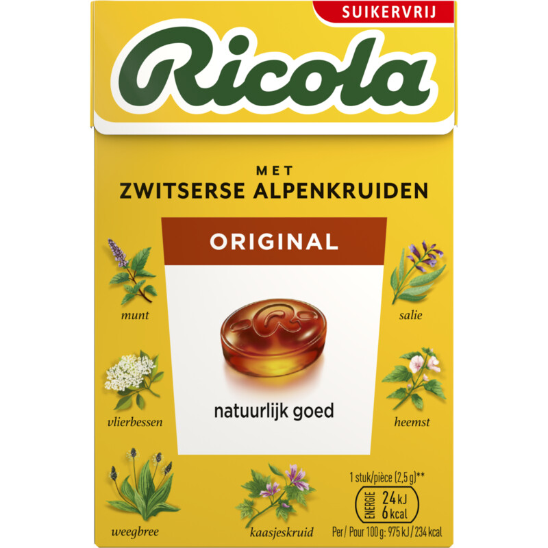 Ricola Original suikervrij bestellen | Albert Heijn