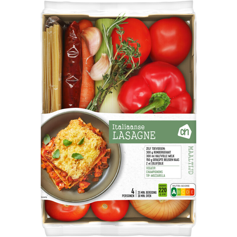 AH Italiaanse lasagne verspakket bestellen | Albert Heijn